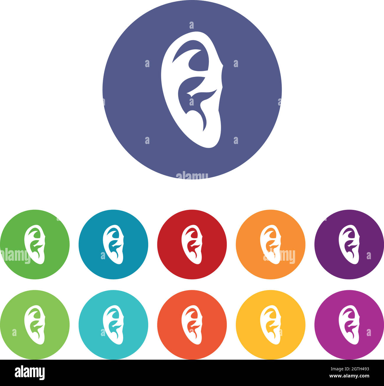 Ear set icons Stock Vector Image & Art - Alamy