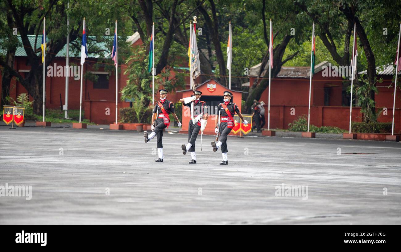 Dehradun, Uttarakhand India August 15, 2021. Indian army officer ... Dehradun, Uttarakhand India August 15, 2021. Indian army officer ...