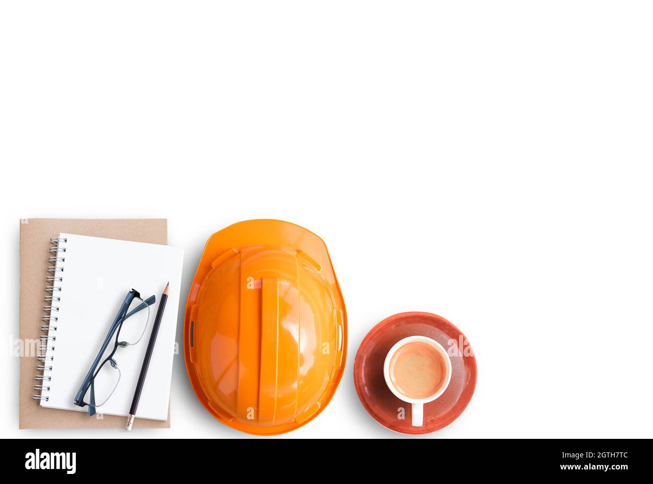 Hard hat overhead view Cut Out Stock Images & Pictures - Alamy