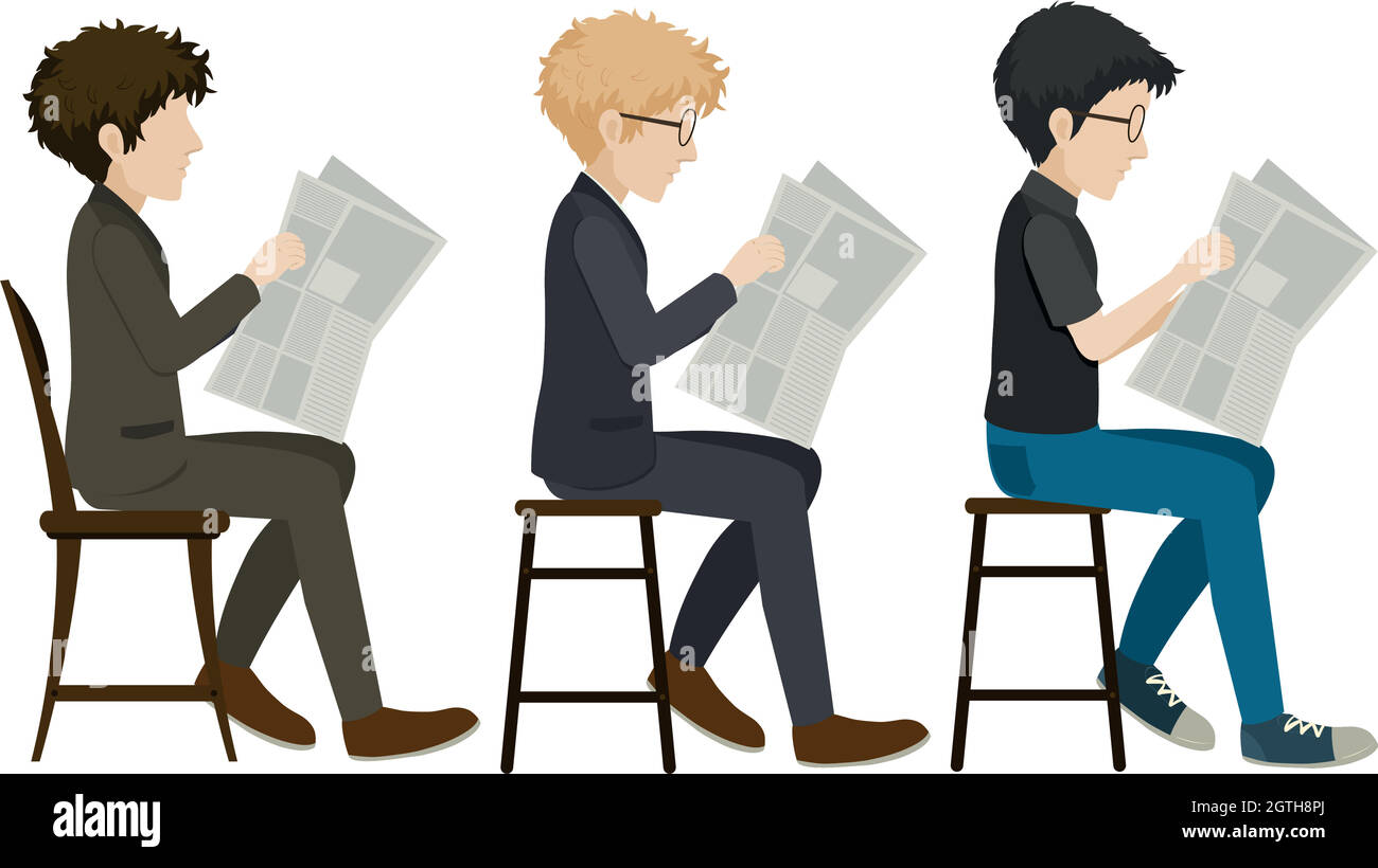 Faceless men reading Stock Vector Image & Art - Alamy