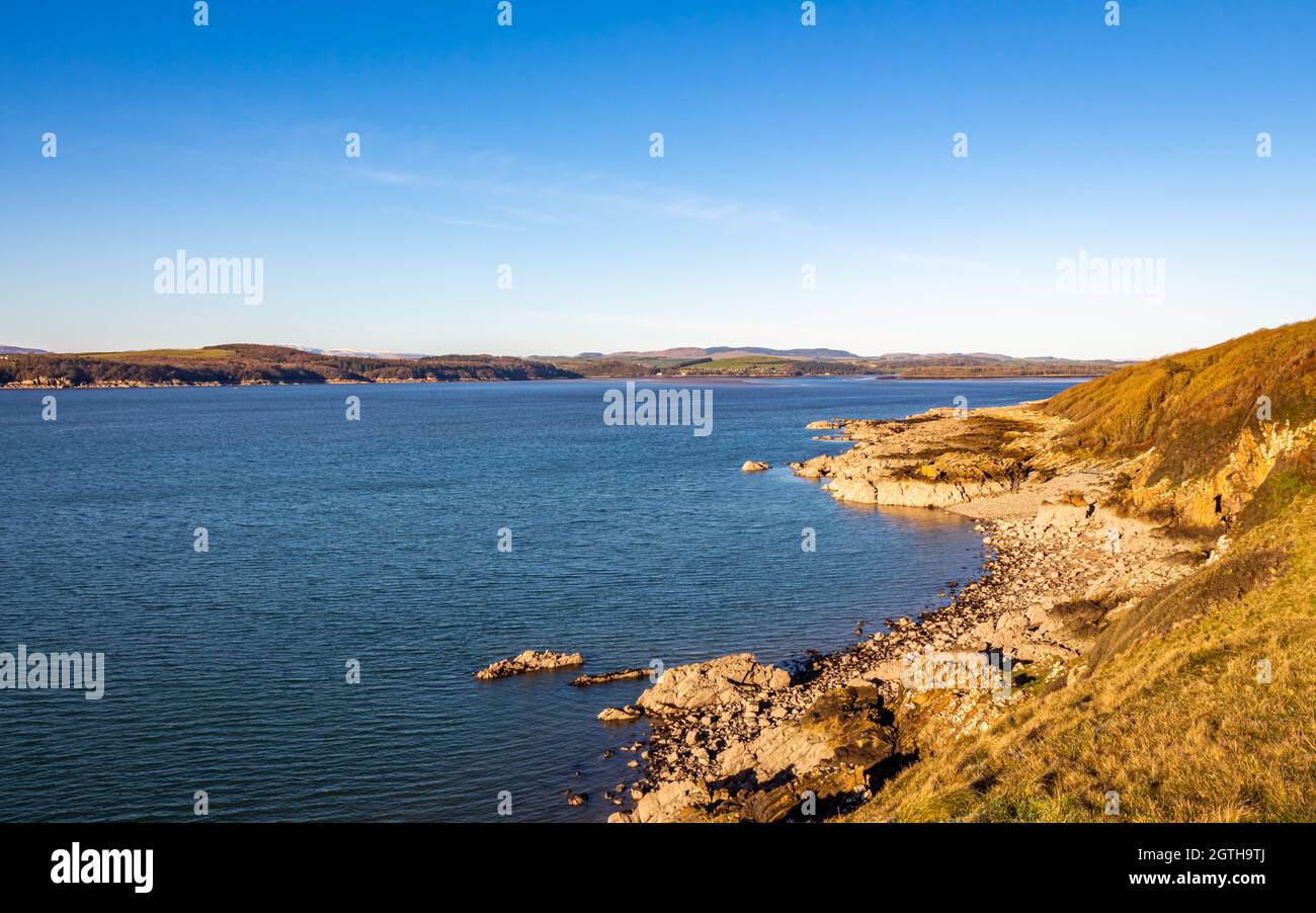 A view of Kirkcudbright Bay and the Dee estuary from Torrs Point ...