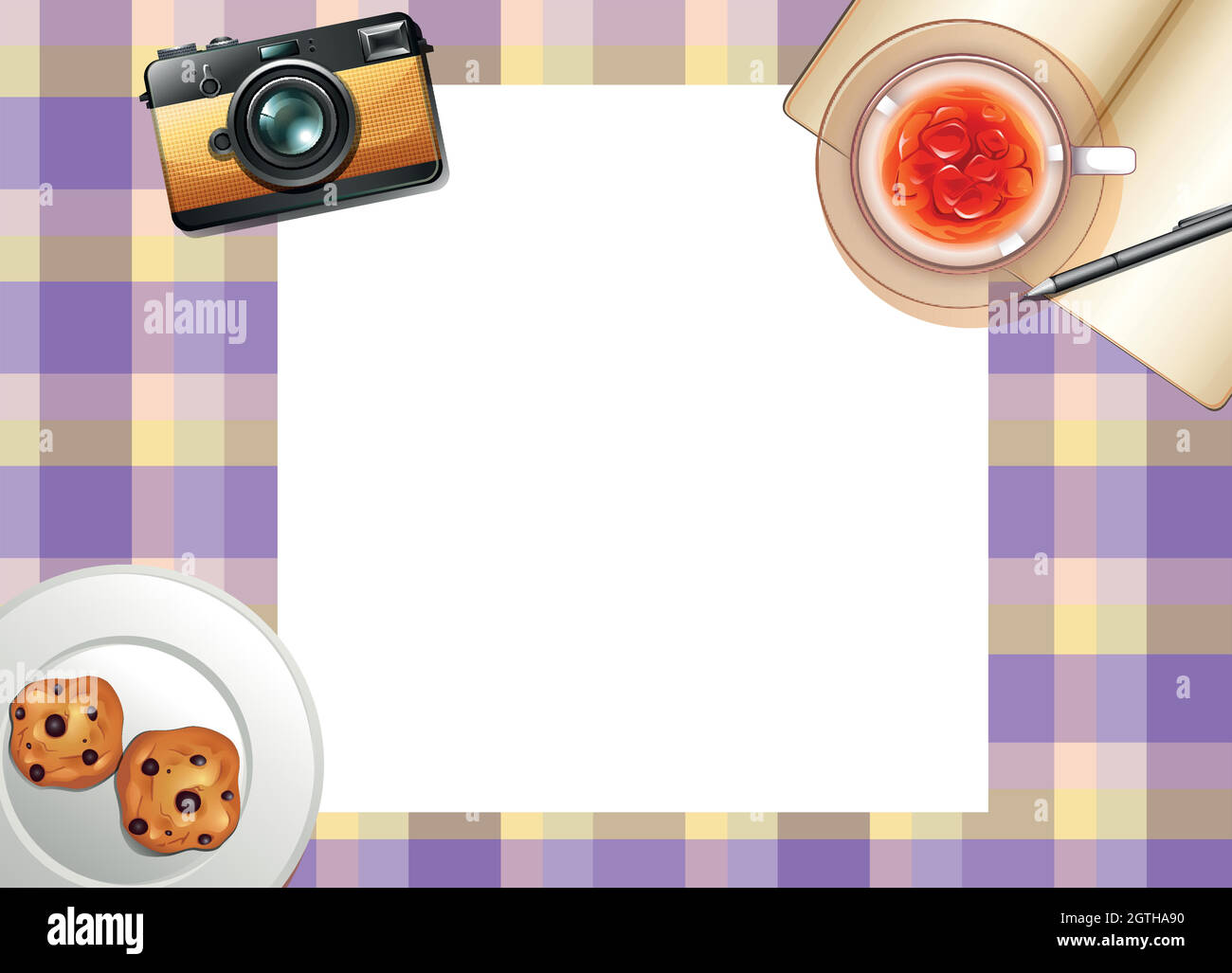 A top view table border Stock Vector Image & Art - Alamy
