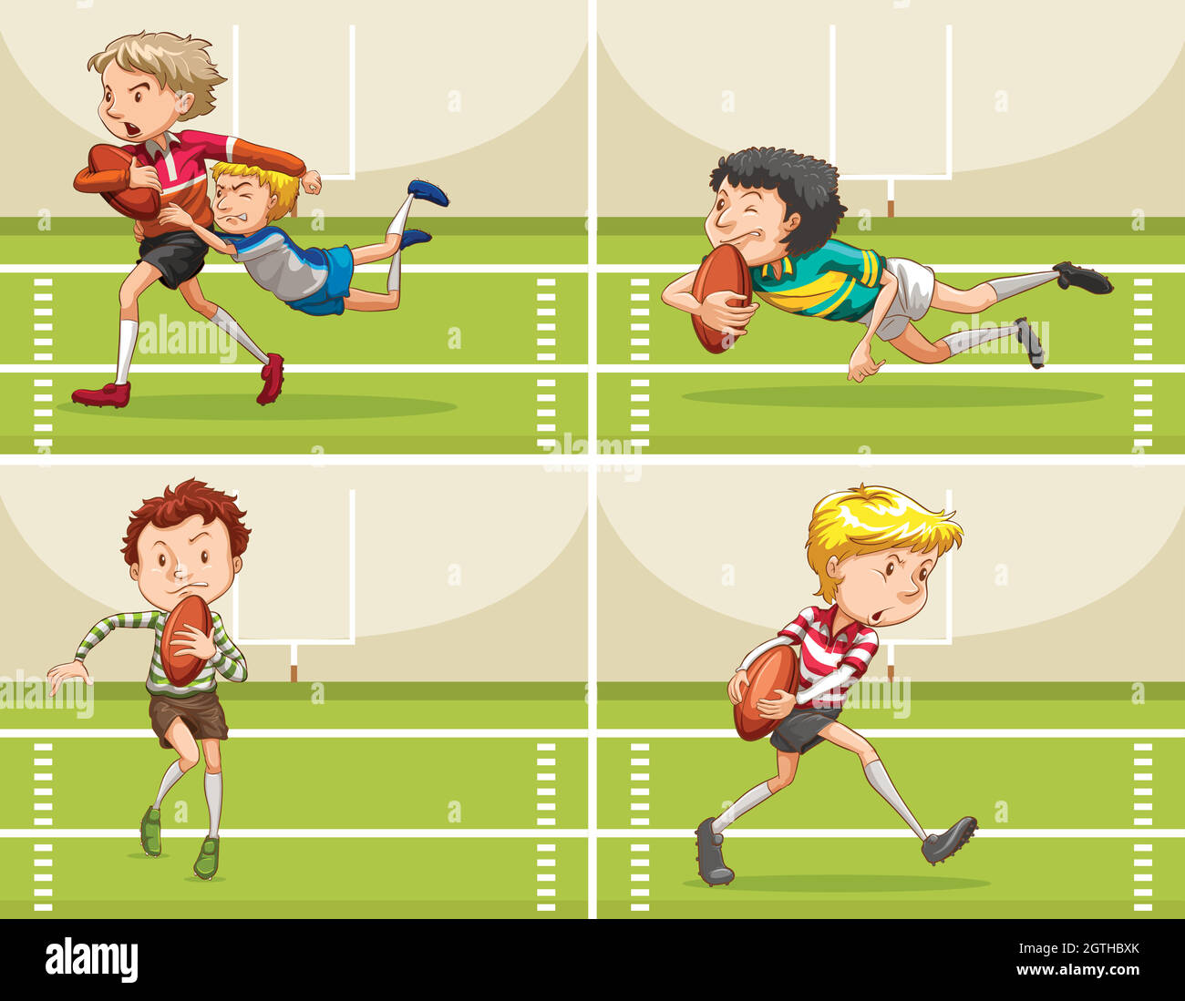 Football playing ground Stock Vector Images - Alamy