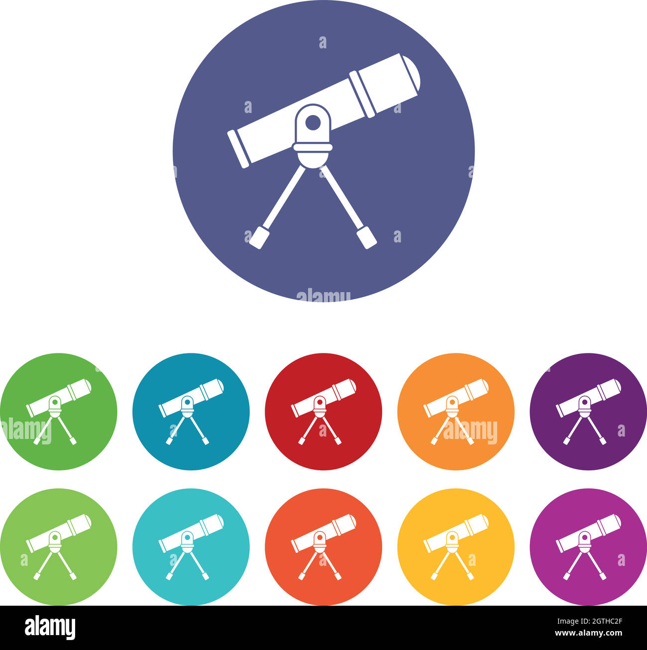 Space telescope set icons Stock Vector Image & Art - Alamy