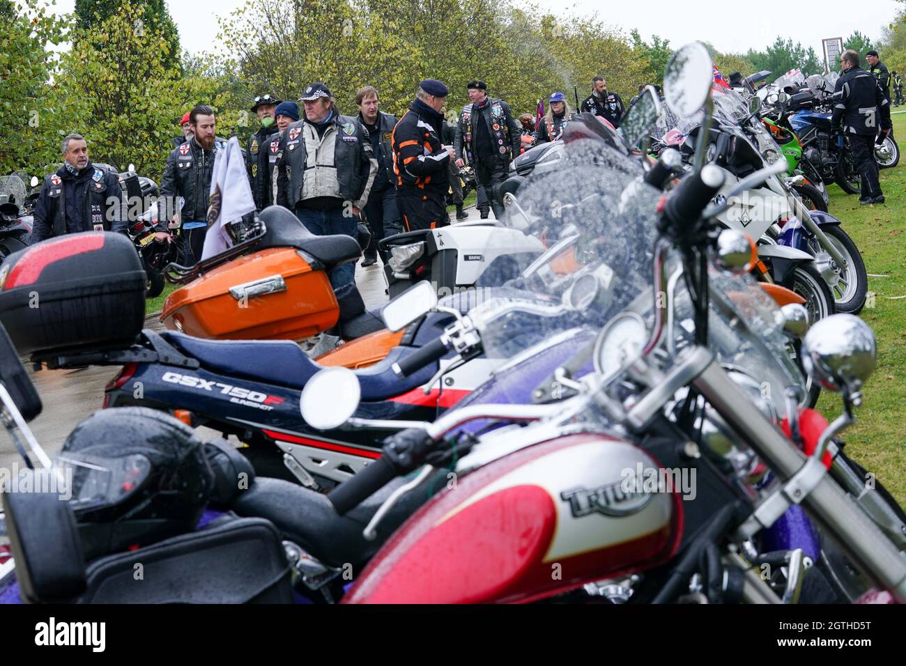 Bikers attend the annual Ride to the Wall, to show their support for ...