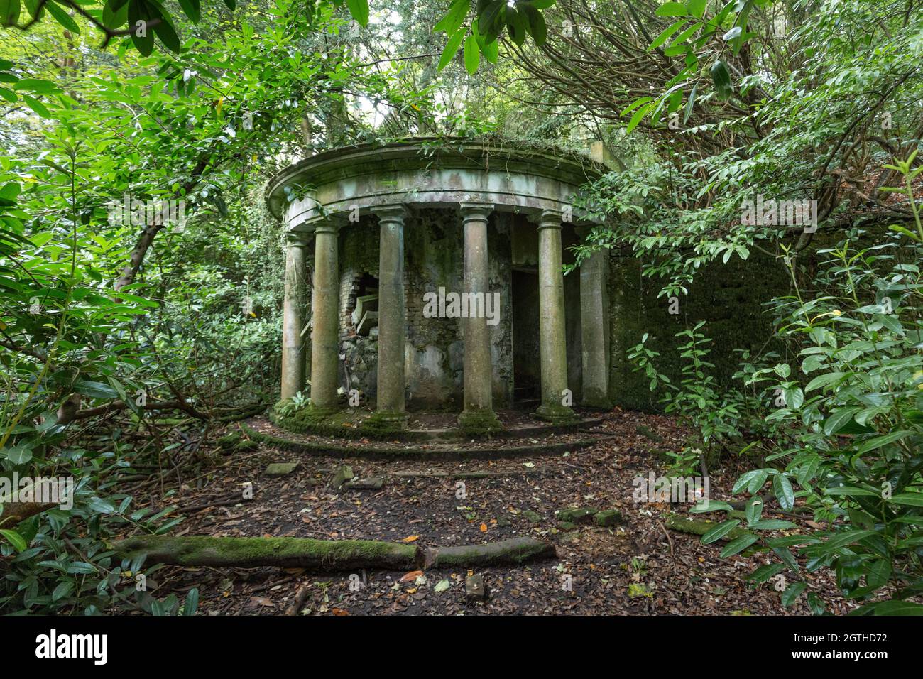 The Colonnade at Baron Hill ruined mansion in Beaumaris, Anglesey ...