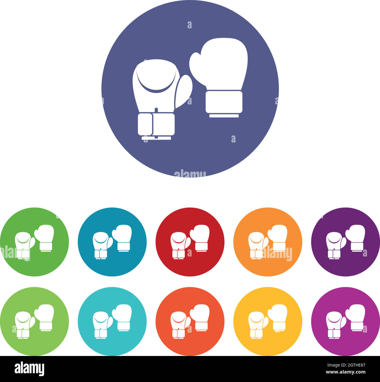 Boxing icon set hi-res stock photography and images - Alamy