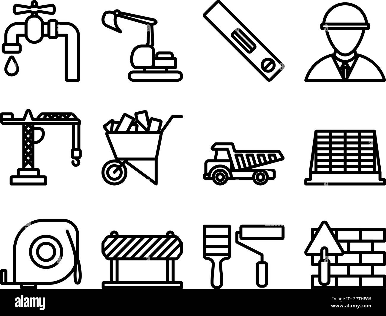Construction Icon Set Stock Vector Image & Art - Alamy