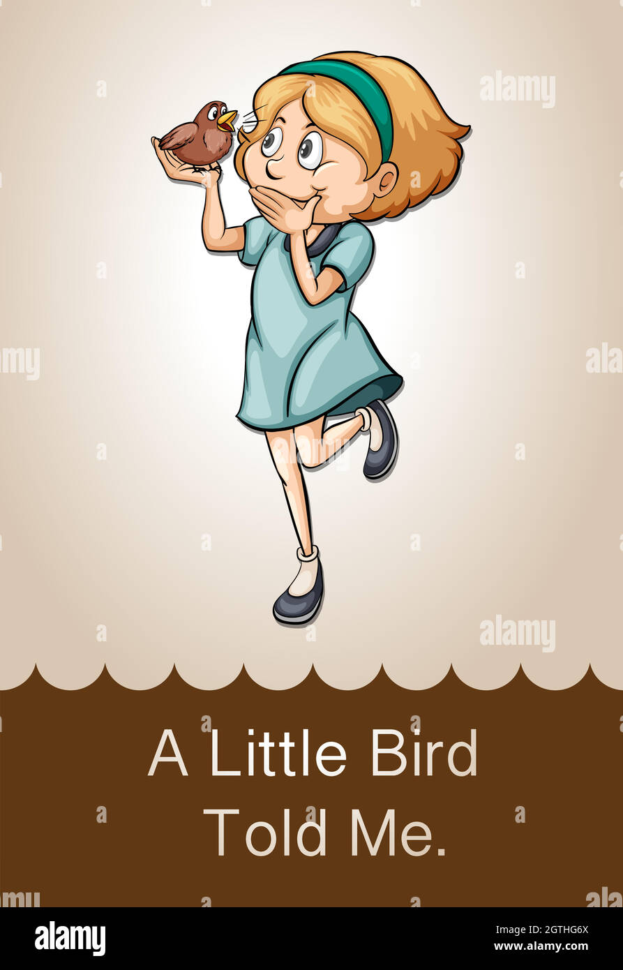 Little bird told me Stock Vector Image & Art - Alamy