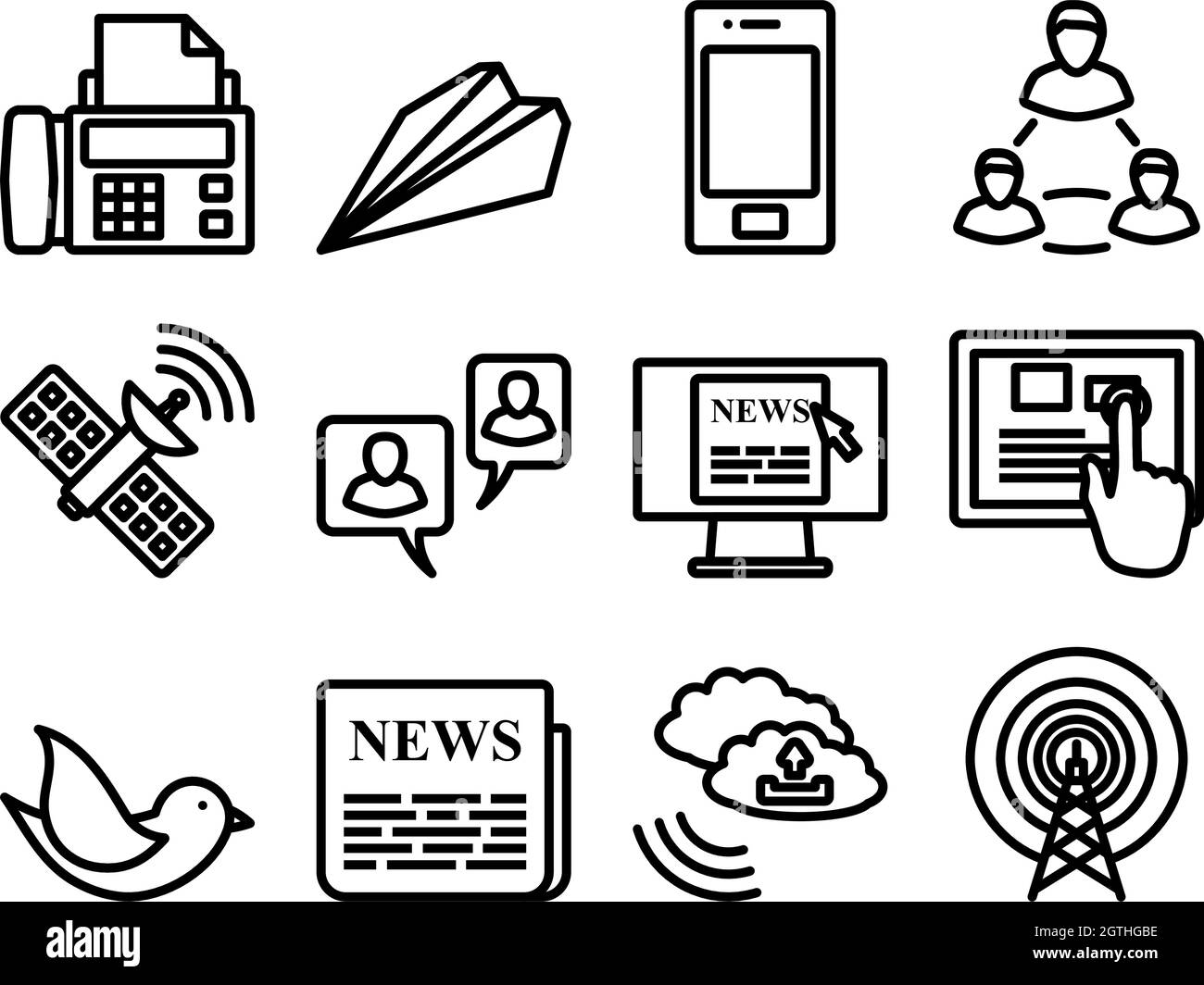 Net Icon Set Stock Vector Image & Art - Alamy
