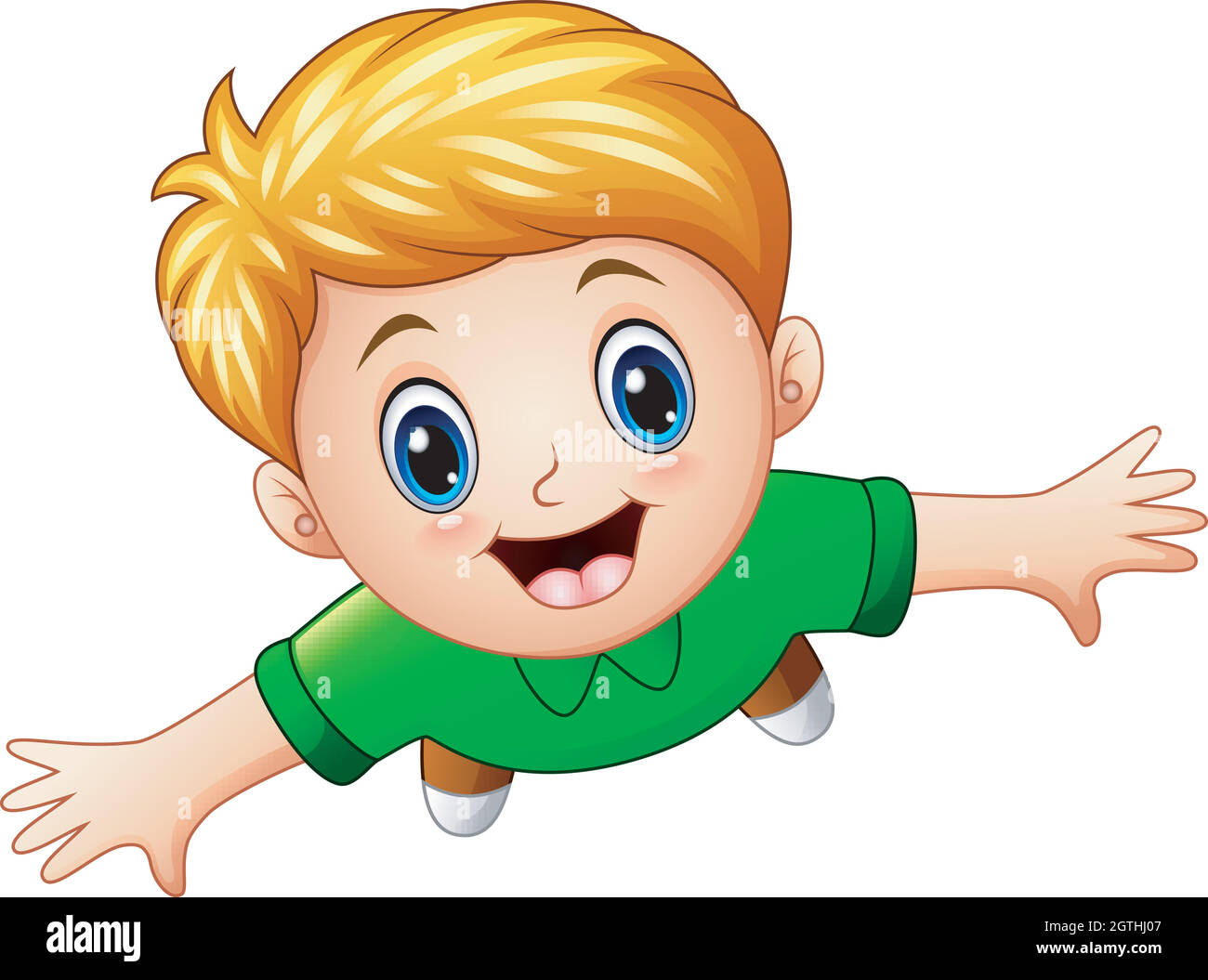 Cartoon school boy raising hand hi-res stock photography and images - Alamy