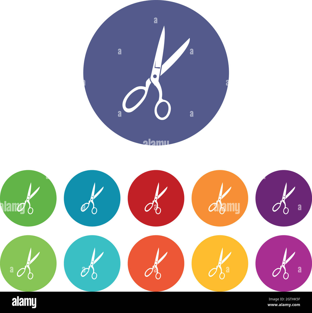 Sewing scissors set icons Stock Vector Image & Art - Alamy