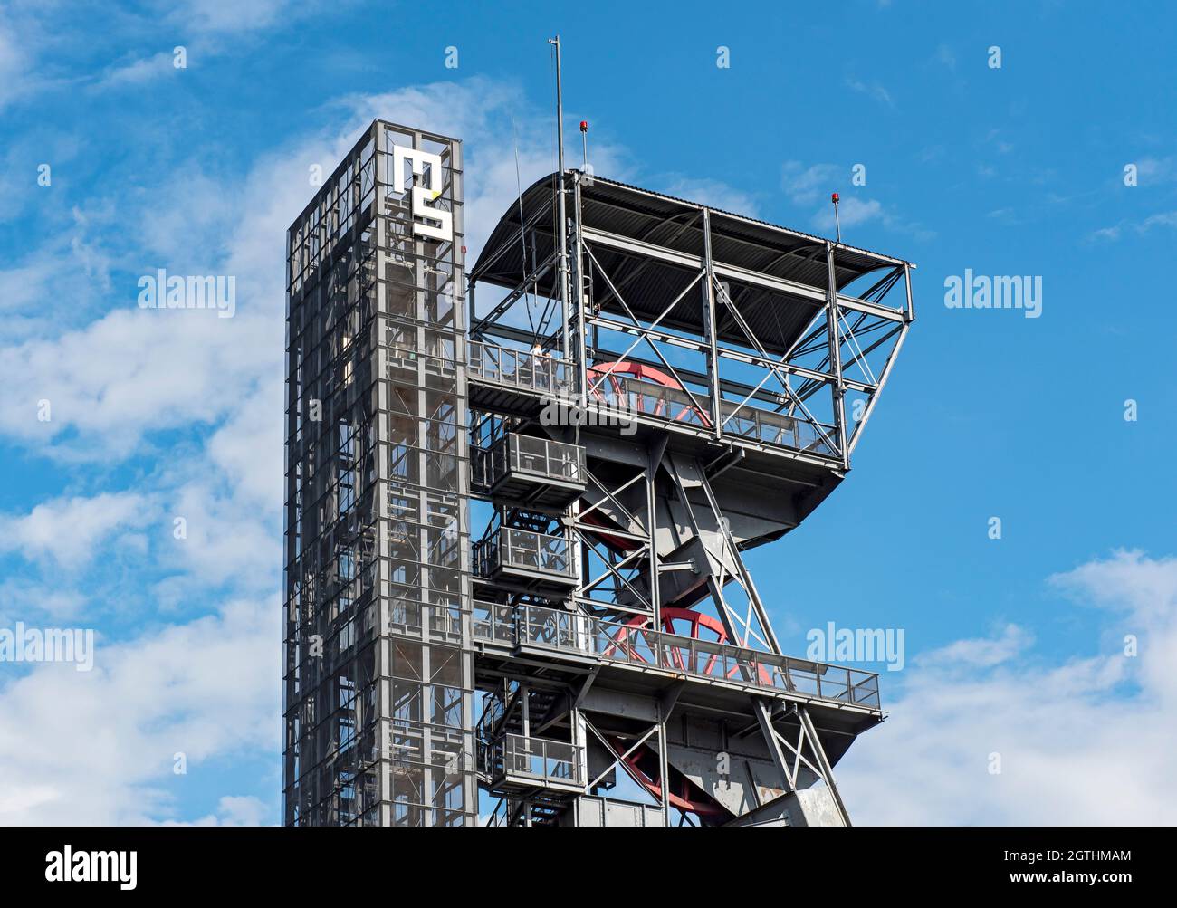 Observation mine shaft tower, Silesian Museum, Katowice, Poland Stock ...