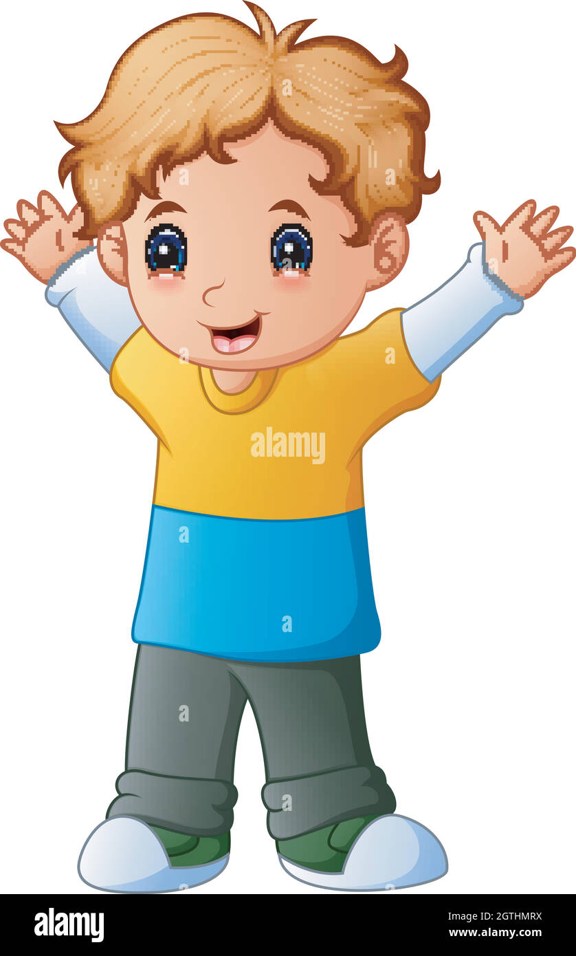 Happy boy cartoon isolated on white background Stock Vector Image & Art ...