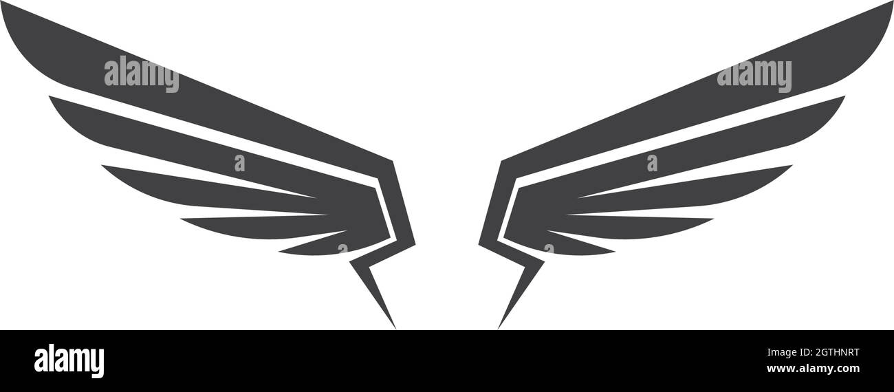 Vector logo wings Stock Vector Images - Alamy