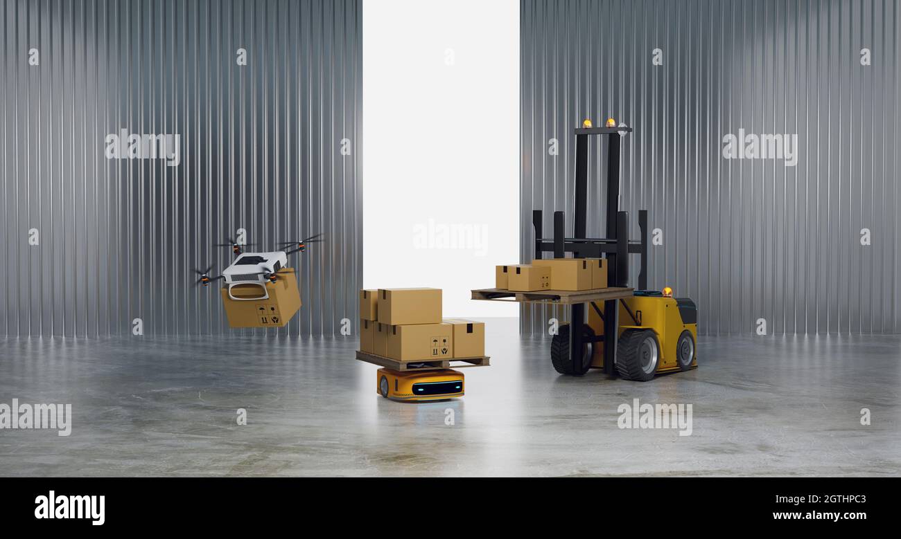 Warehouse working and transferring robot, robotic and automate guided ...