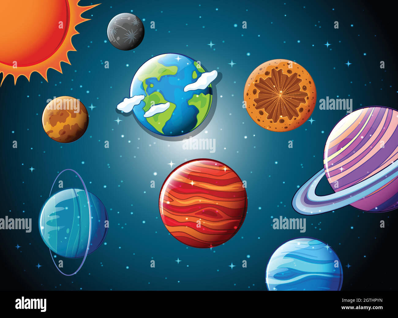 Planet jupiter in space Stock Vector Images - Alamy