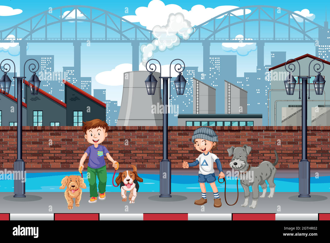 While walking home Stock Vector Images - Alamy