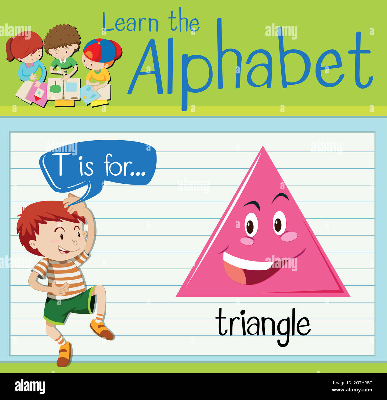 Flashcard letter T is for triangle Stock Vector Image & Art - Alamy