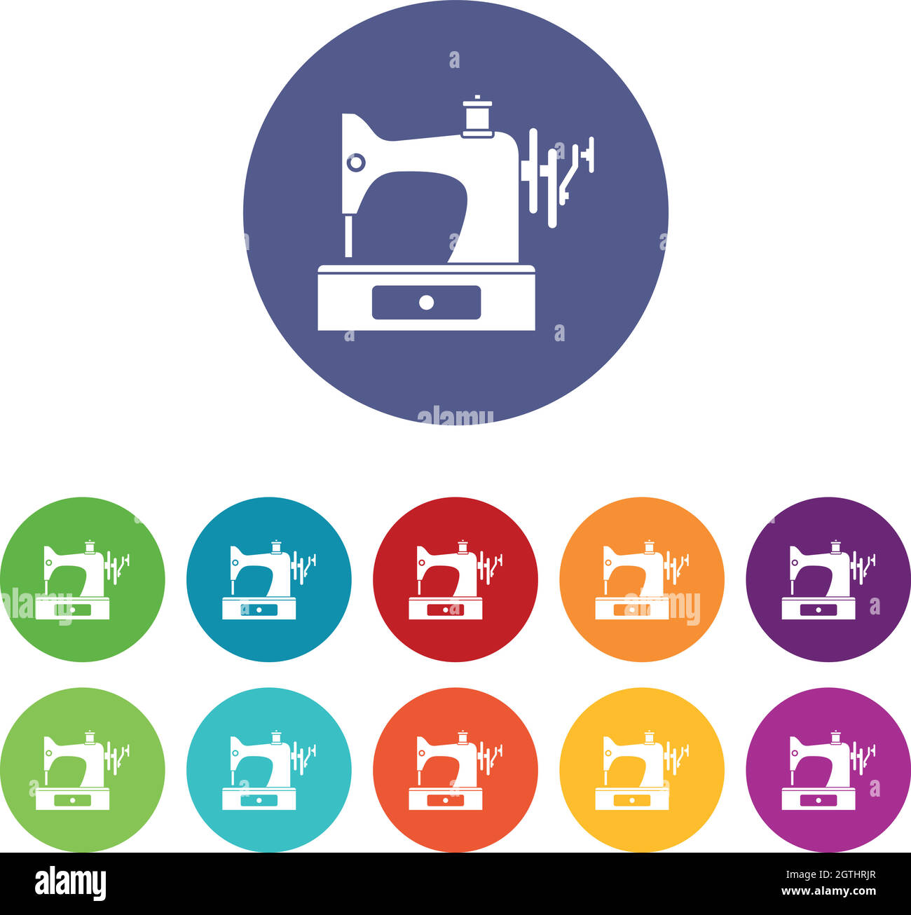 Old manual sewing machine Stock Vector Images - Alamy