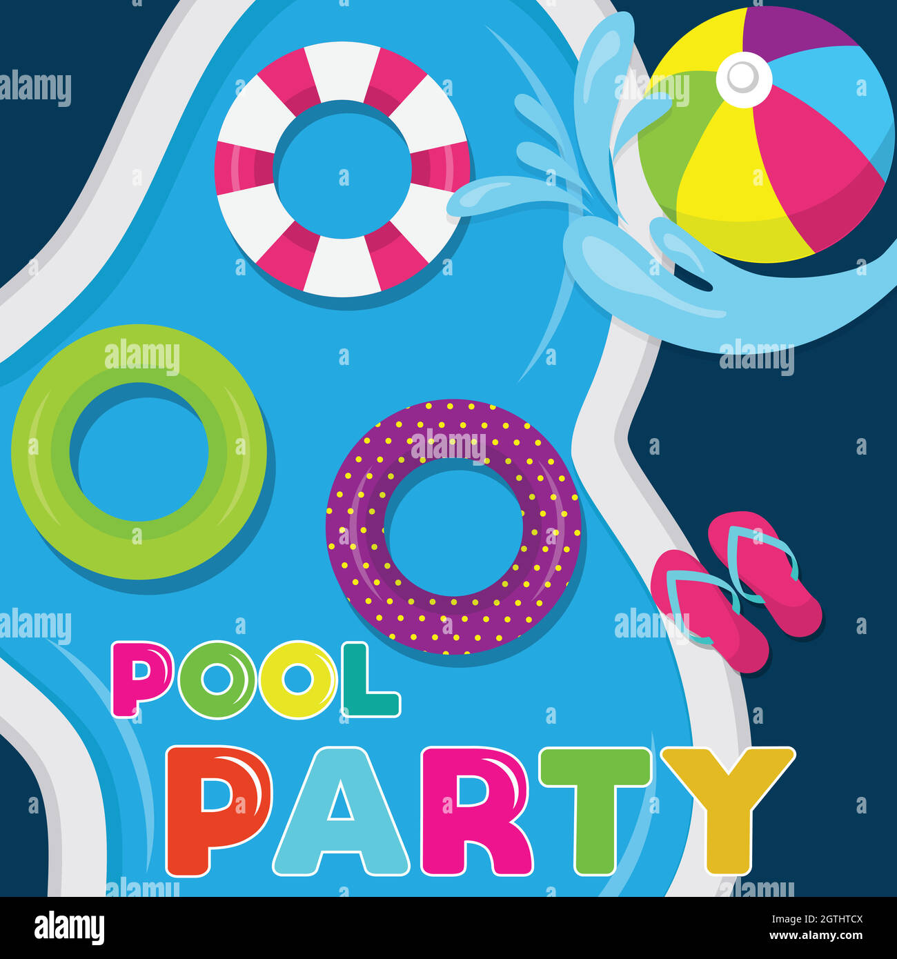 joyfull summer banner. Pool party Stock Vector Image & Art - Alamy