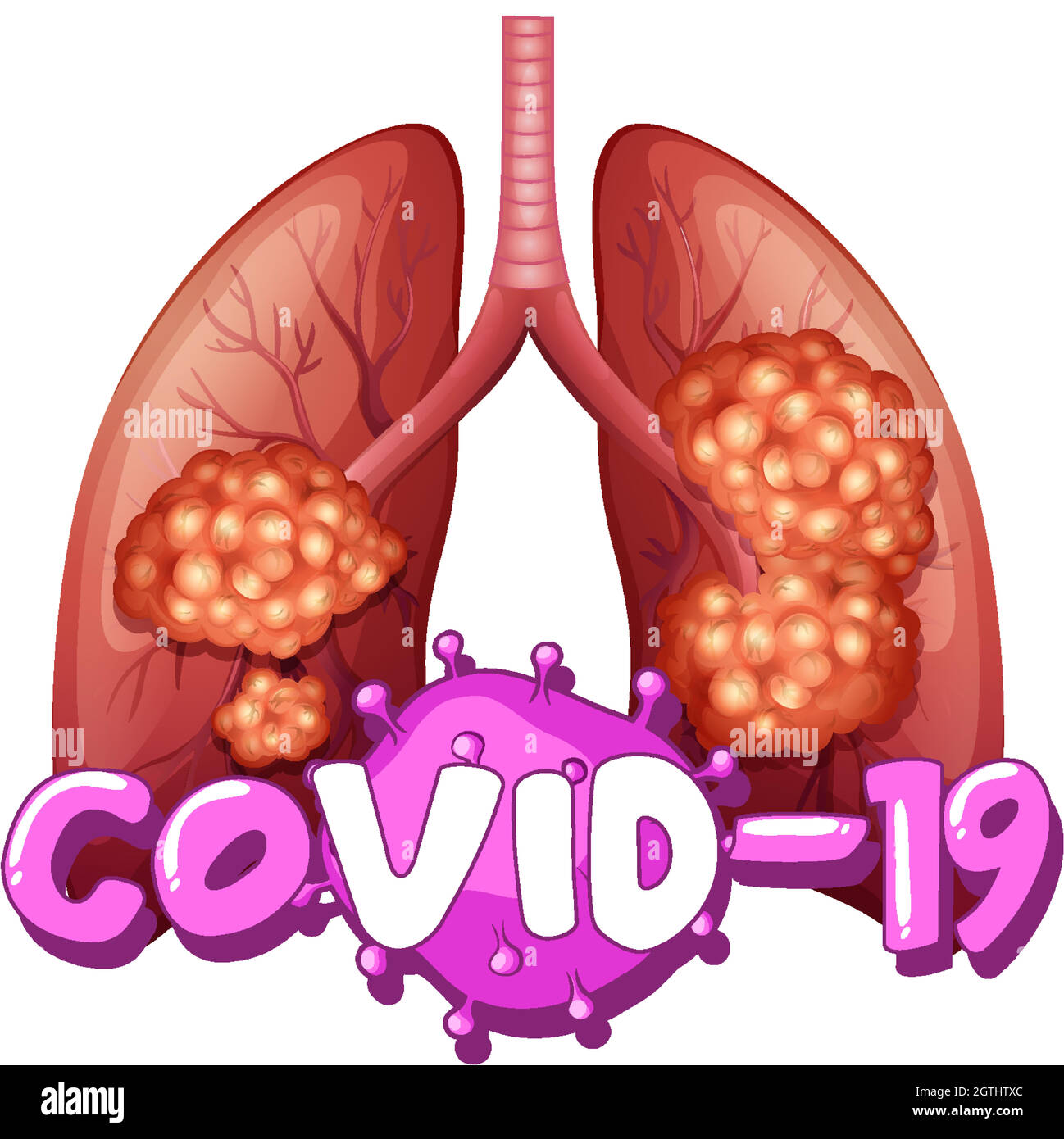 Poster design for coronavirus theme with bad lungs Stock Vector Image ...