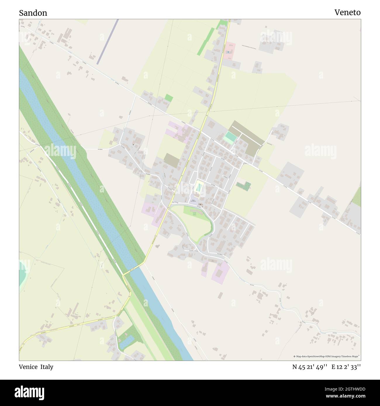 Sandon, Venice, Italy, Veneto, N 45 21' 49'', E 12 2' 33'', map ...