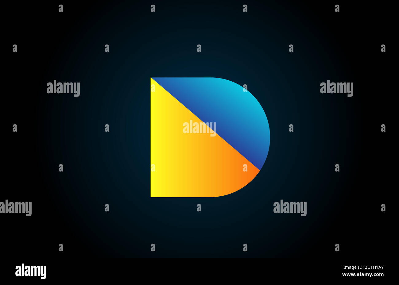 Blue Yellow D Alphabet Letter Icon Logo For Company And Business Simple Geometric Gradient For blue-yellow-d-alphabet-letter-icon-logo-for-company-and-business-simple-geometric-gradient-for
