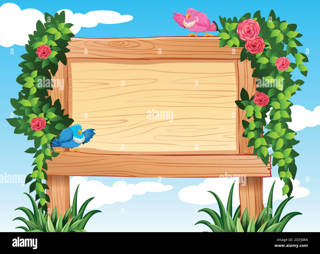 Frame design with birds and vine Stock Vector Image & Art - Alamy