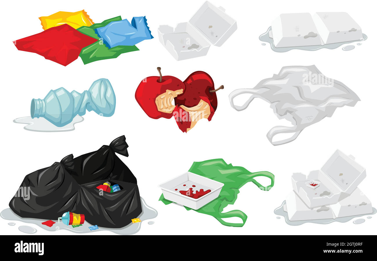 Plastic trash background Stock Vector Images - Alamy