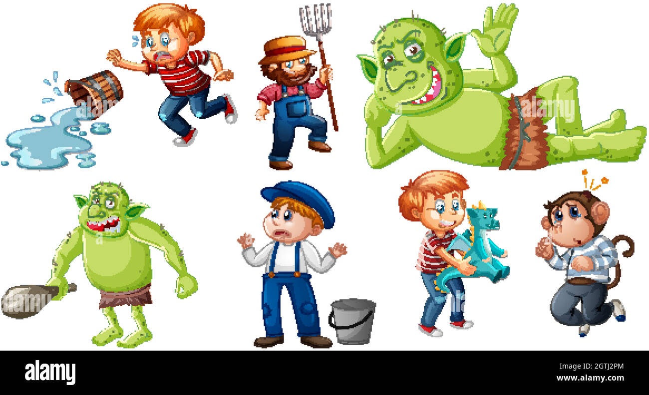 Knitted Nursery Rhyme Characters Clipart