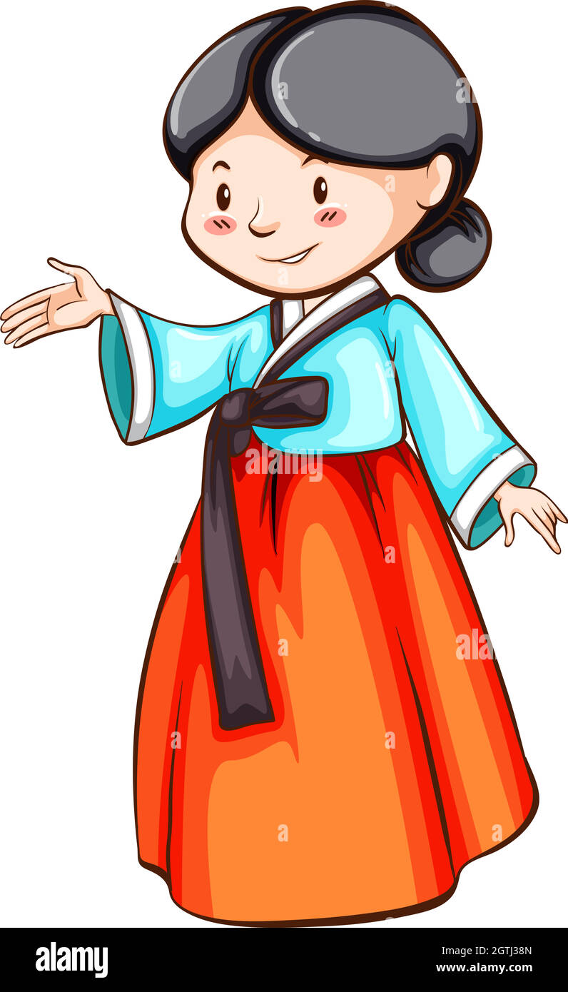 Close up asian korean Stock Vector Images - Alamy