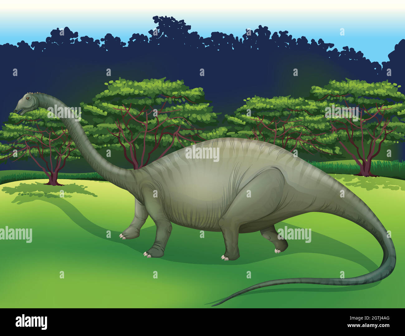 Diplodocid sauropod dinosaur Stock Vector Images - Alamy