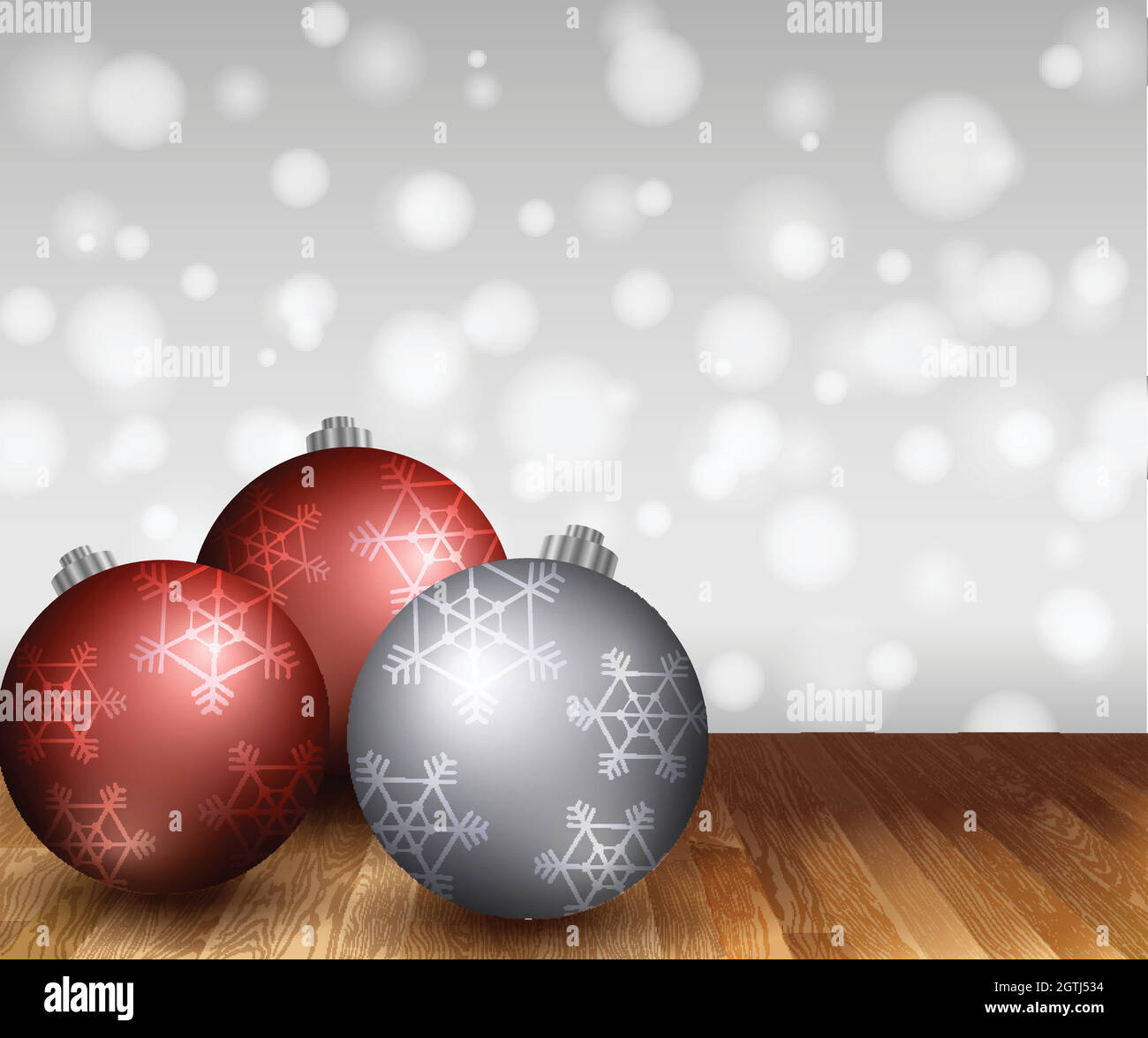 Christmas balls on light Stock Vector Images - Alamy