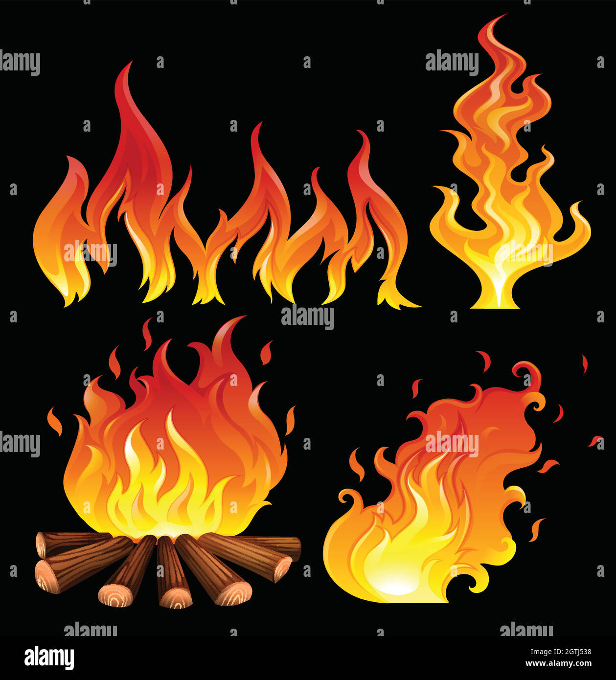 A big fire Stock Vector Image & Art - Alamy