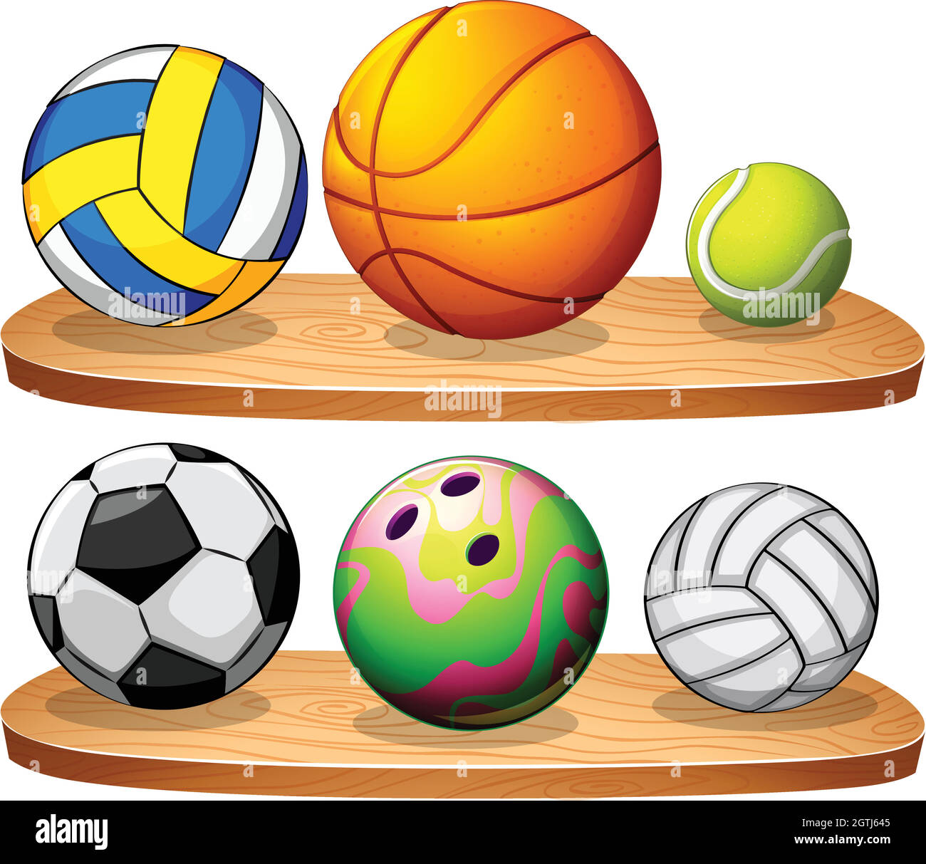 Wooden display shelves Stock Vector Images - Alamy