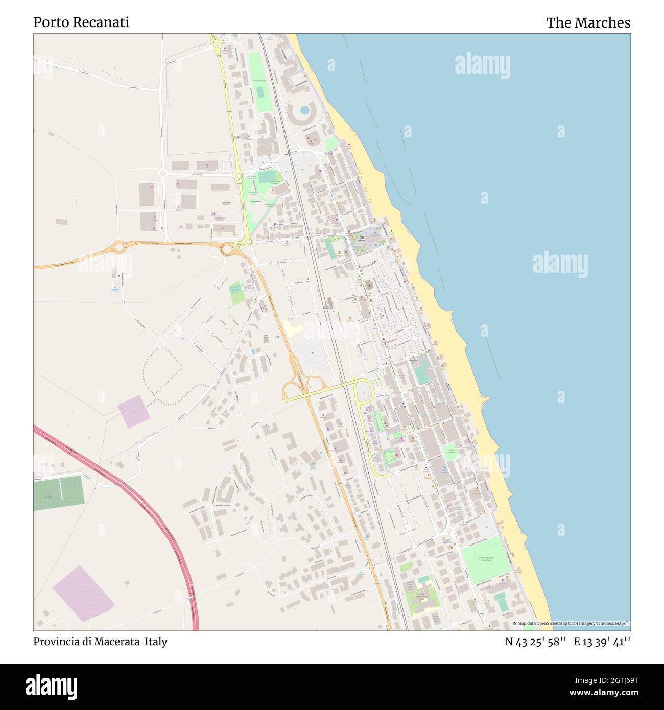 Porto Recanati, Provincia di Macerata, Italy, The Marches, N 43 25' 58 ...