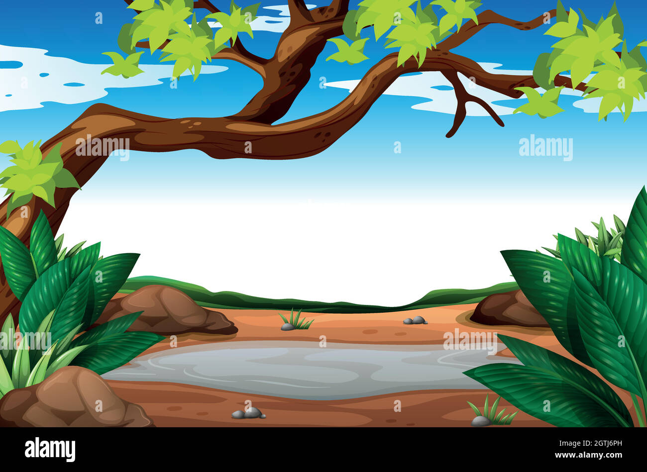 Muddy puddle Stock Vector Images - Alamy