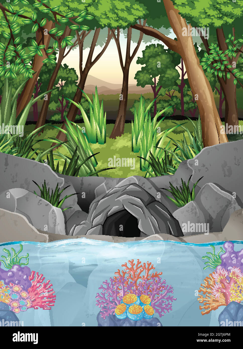 The forest to geography Stock Vector Images - Alamy