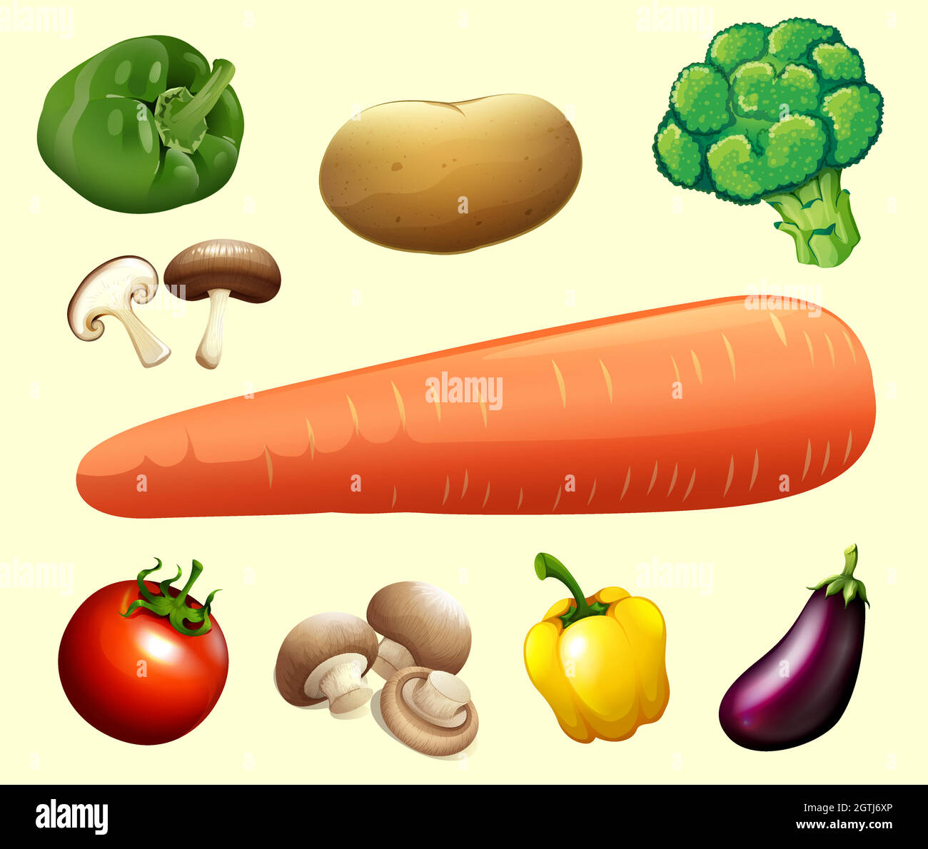 Various type of vegetables Stock Vector Image & Art - Alamy