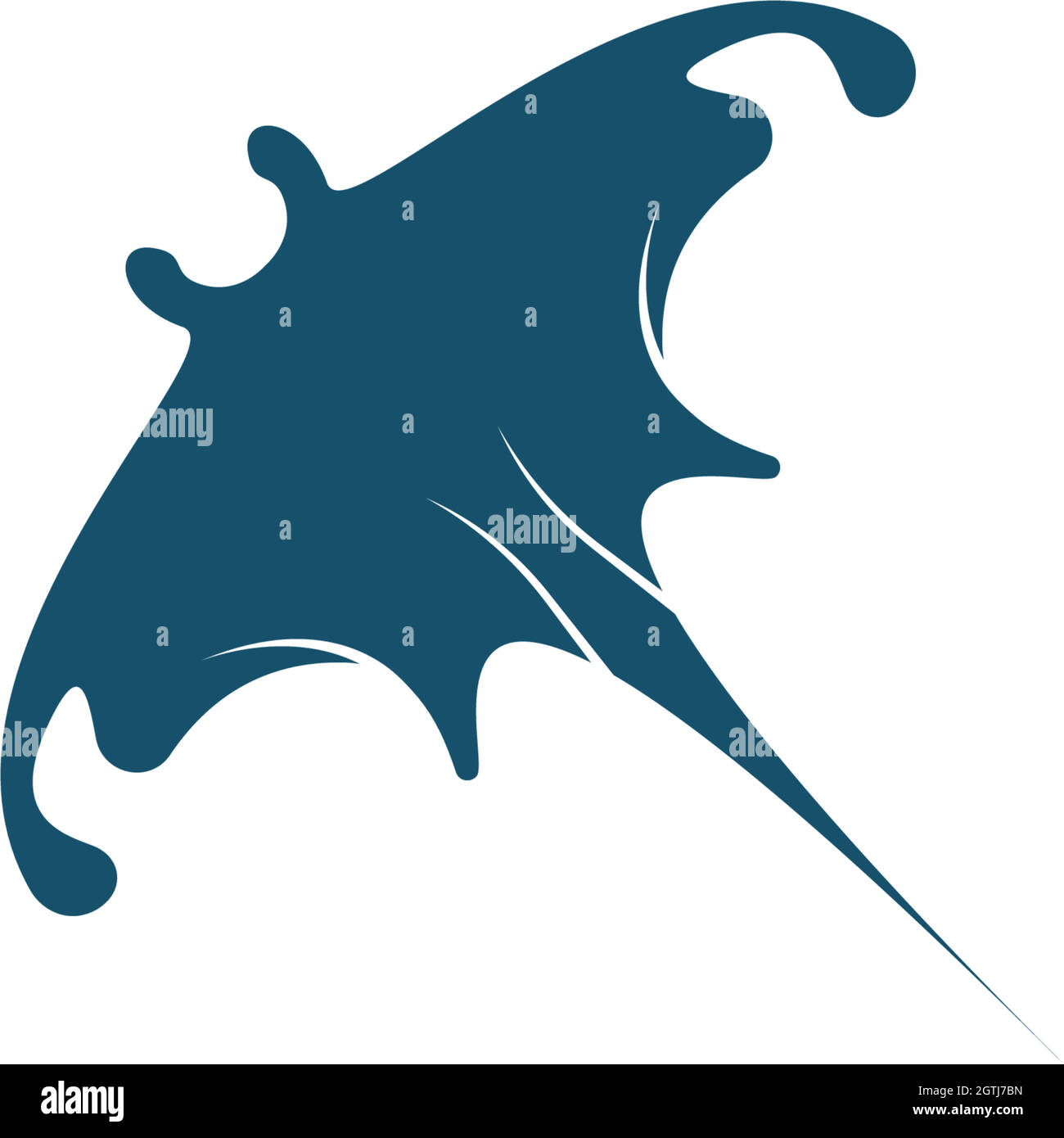 Stingray icon logo design concept template illustrtation Stock Vector ...