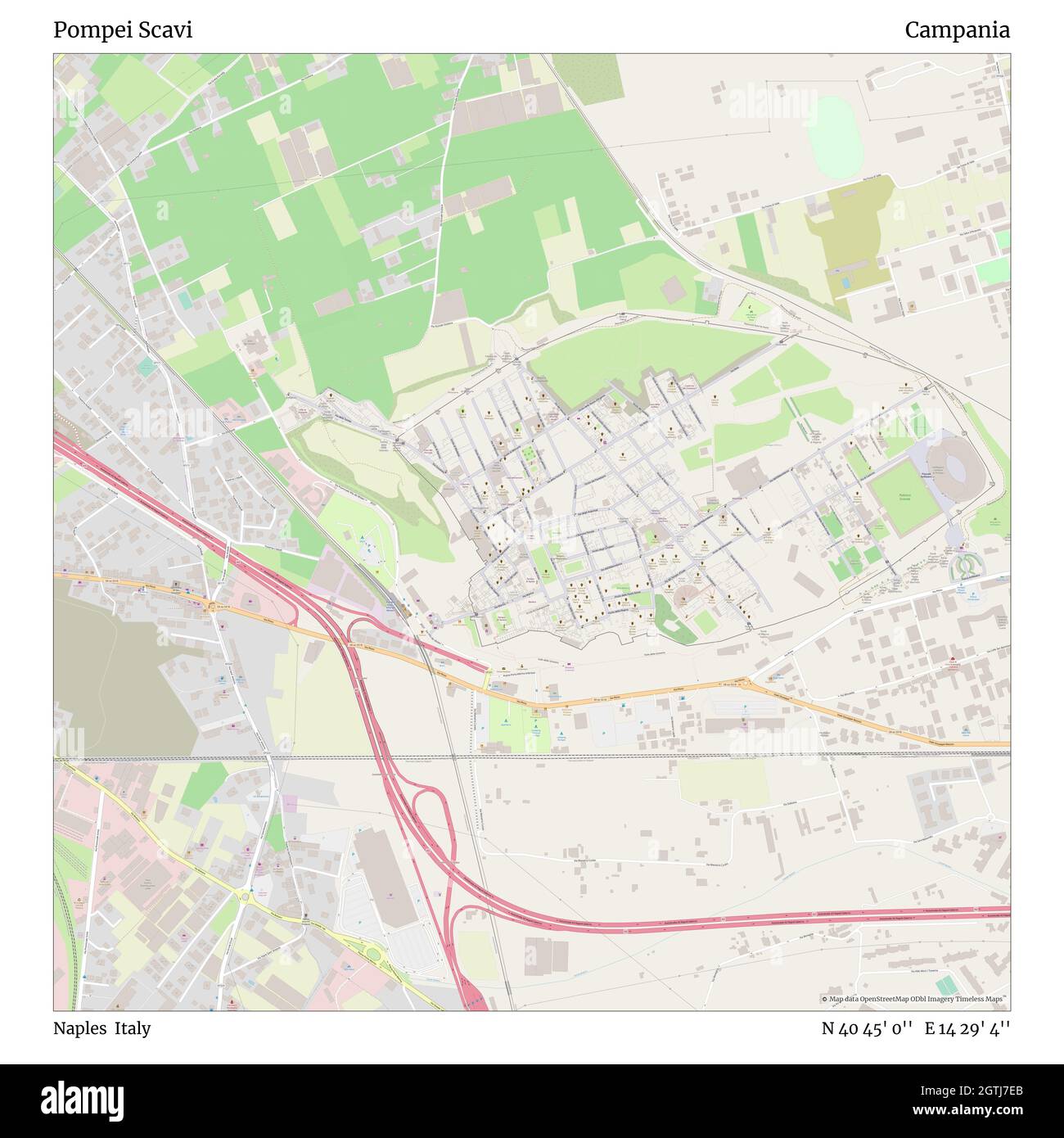Pompei Scavi, Naples, Italy, Campania, N 40 45' 0'', E 14 29' 4'', map ...