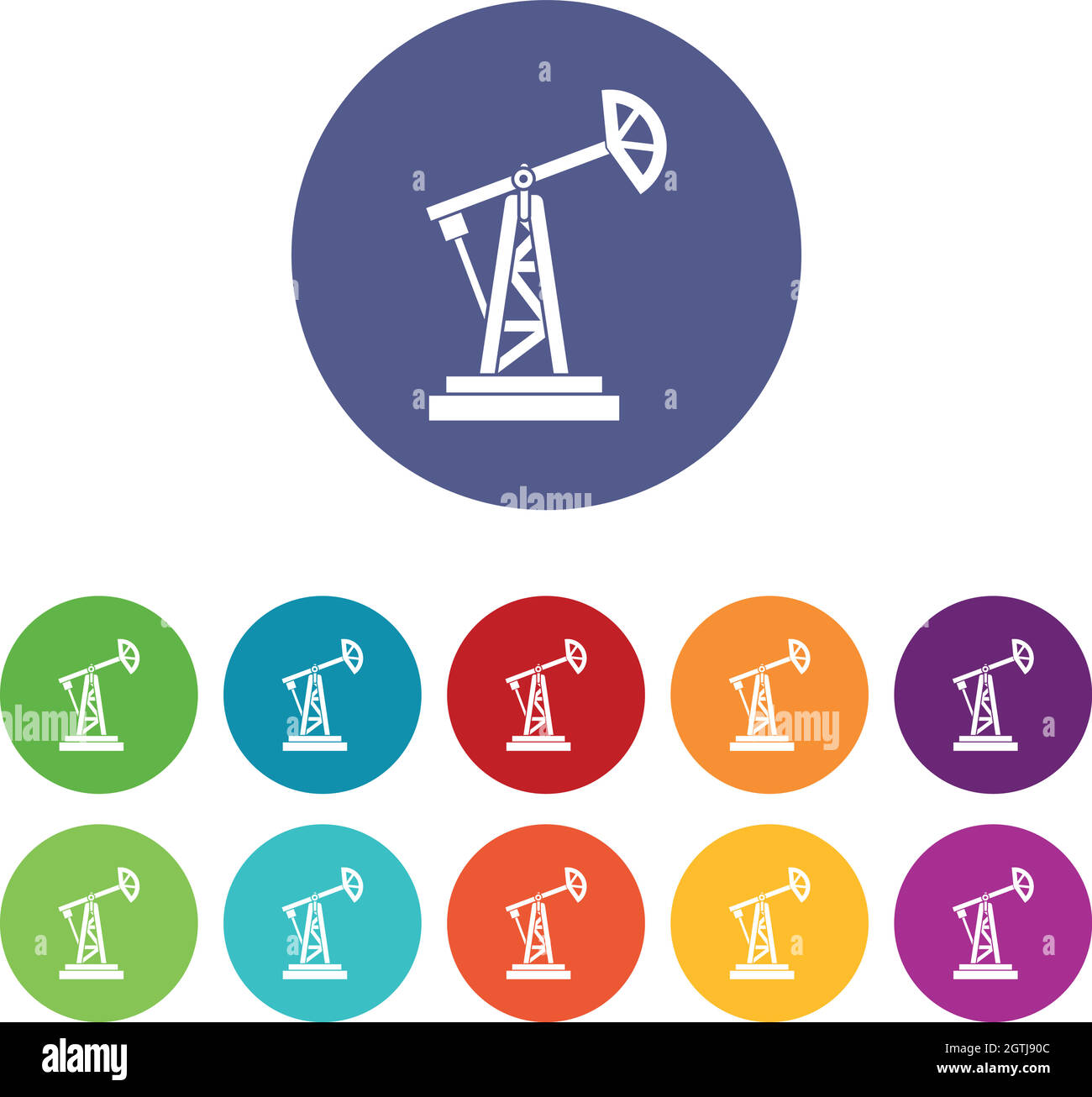 Oil rig set icons Stock Vector Image & Art - Alamy