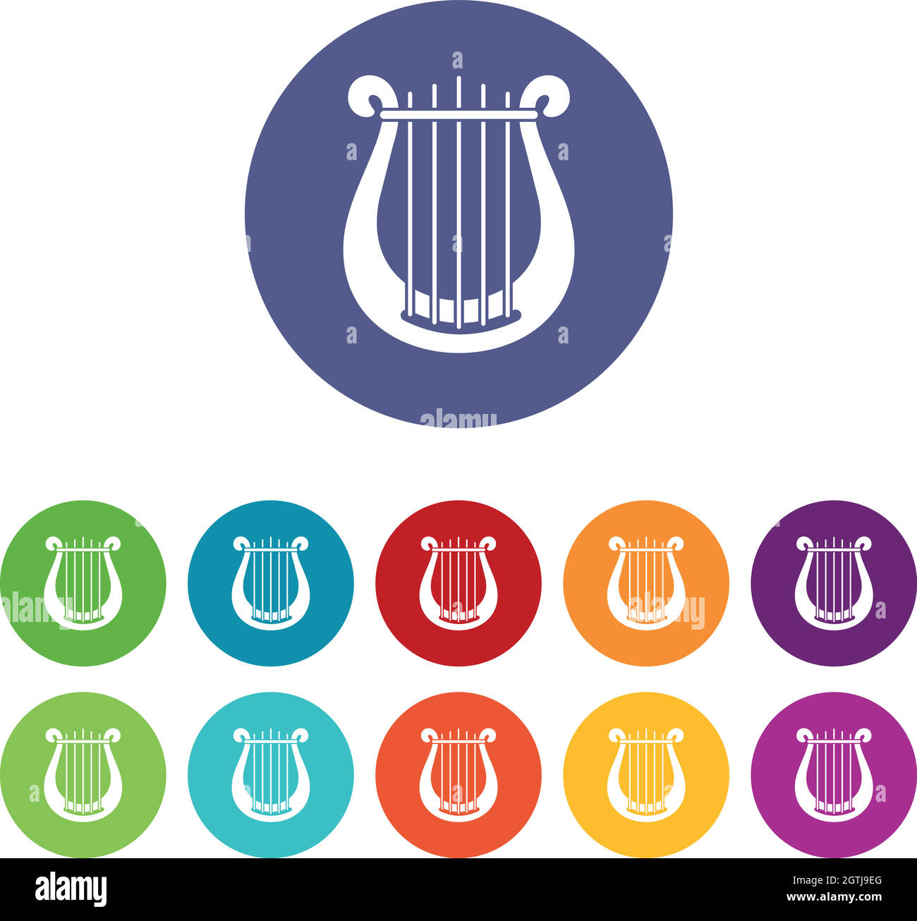 Harp set icons Stock Vector Image & Art - Alamy