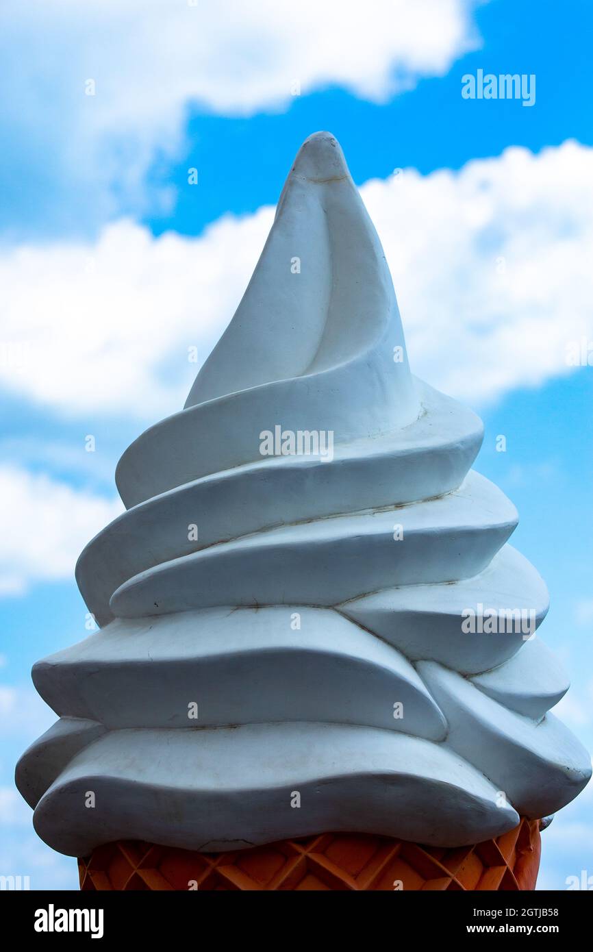 A massive sign for an ice cream delivery point Stock Photo - Alamy