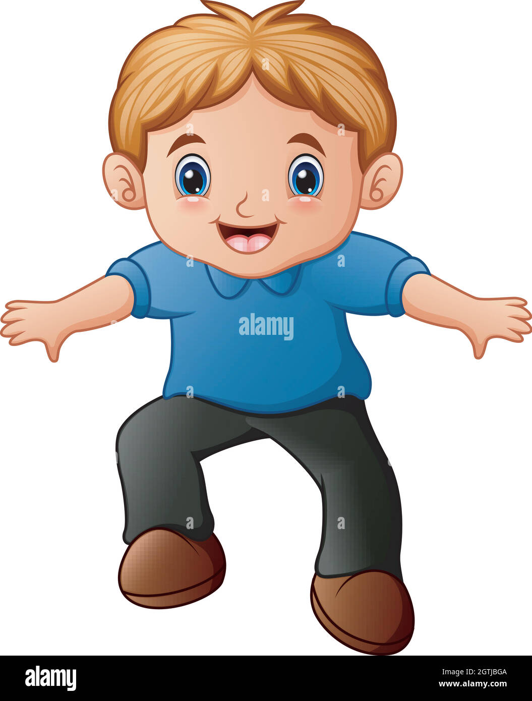 Happy boy cartoon isolated on white background Stock Vector Image & Art ...