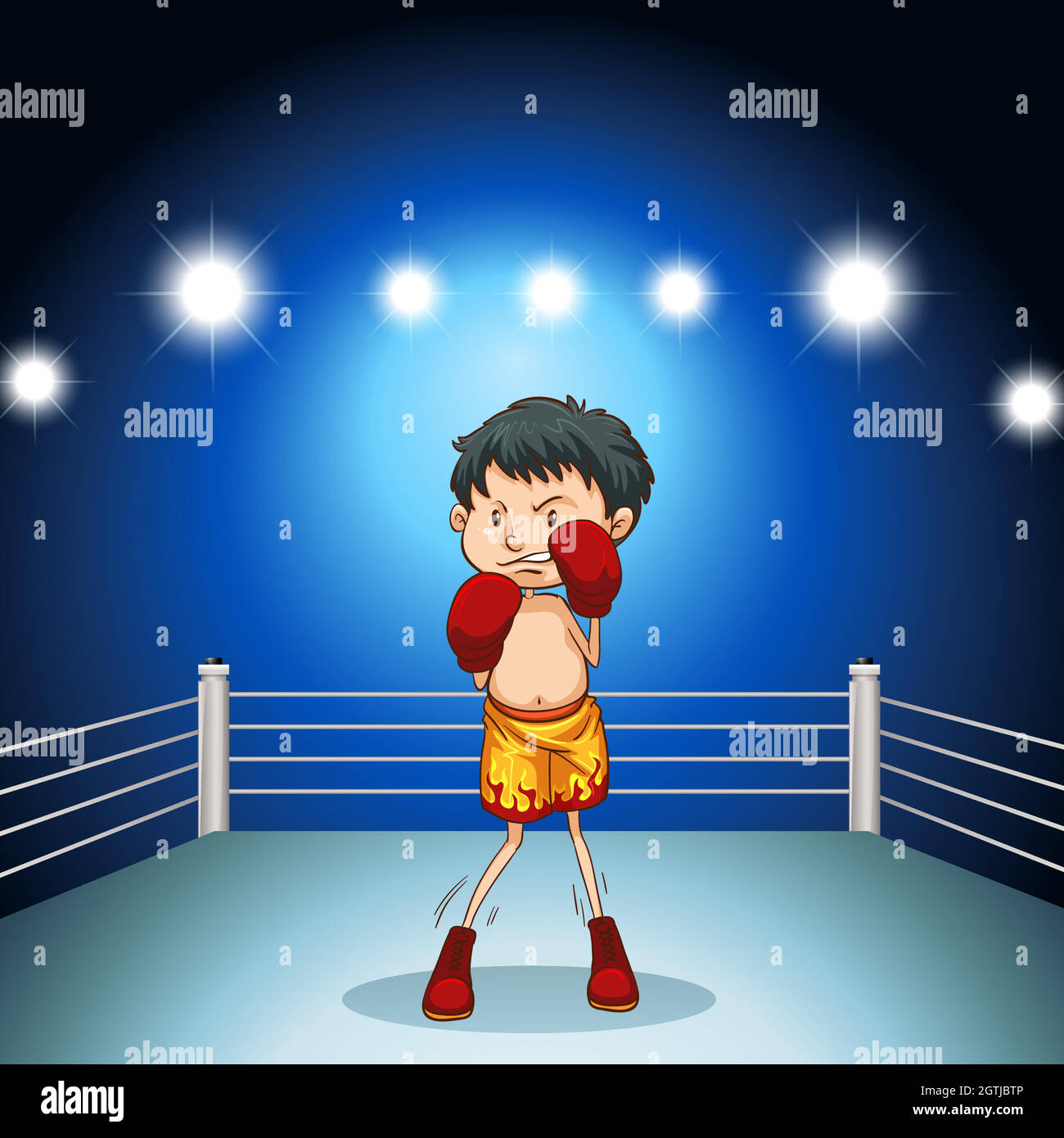 Man in the boxing ring Stock Vector Image & Art - Alamy