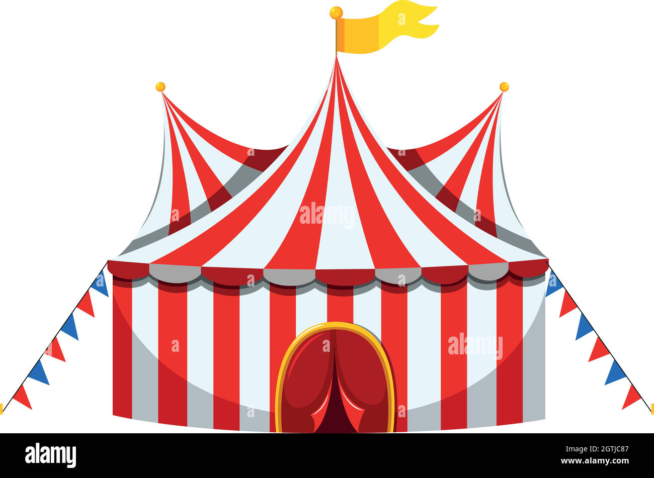 Circus tent in red and white striped Stock Vector Image & Art - Alamy