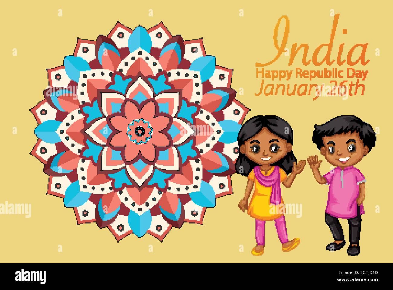 Public holiday poster design with happy kids Stock Vector Image & Art ...