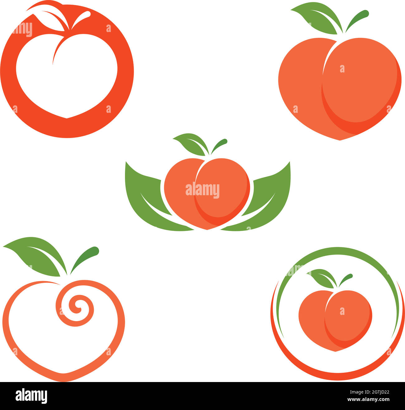 peach fruit icon vector illustrtion design Stock Vector Image & Art - Alamy